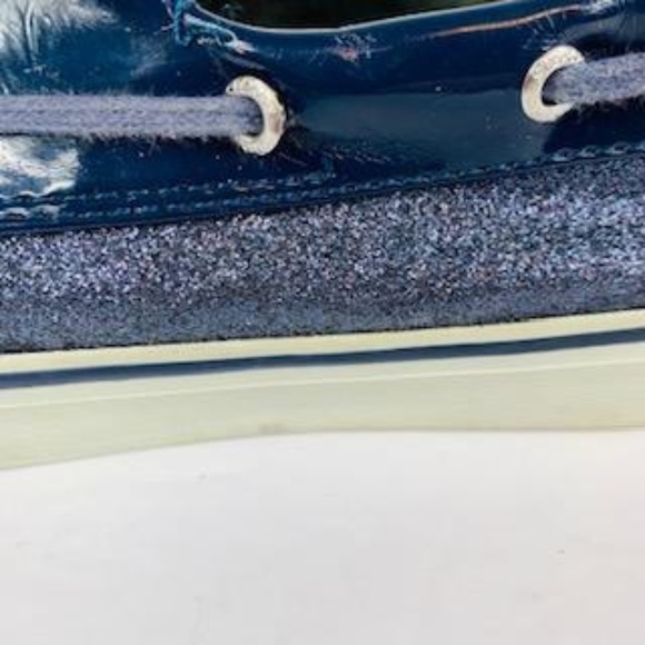 Sperry | Shoes | Sperry Navy Blue Metallic Top Sider Boat Shoe | Poshmark